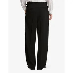 Hugo Wide-leg Adjustable-waist Woven Trousers