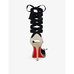 CHRISTIAN LOUBOUTIN Cassiadrilla 100 Woven Heels