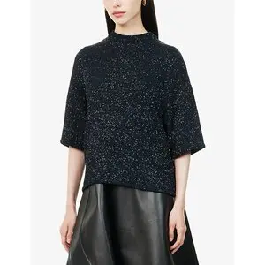 Bottega Veneta Relaxed-fit Sequinned Knitted Top