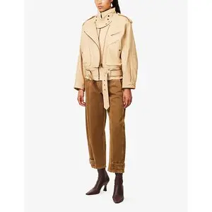 Isabel Marant Étoile Farza Funnel-neck Leather Jacket