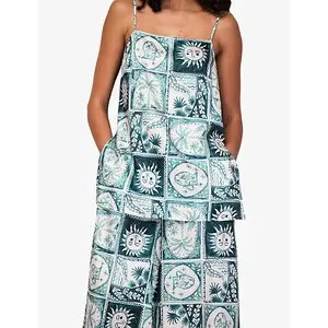 RO&ZO Zodiac-print Longline Camisole Top