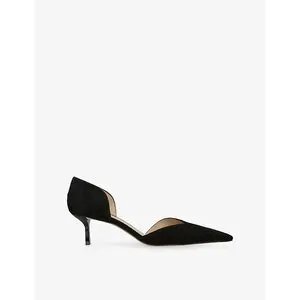 Victoria Beckham Angle D'orsay 55 Suede Pumps - Black