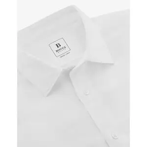 Boggi Milano Long-sleeve Regular-fit Linen-blend Shirt