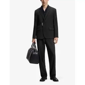 Hugo Slim-fit Metal-buckle Woven Blazer