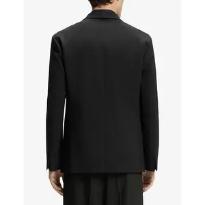 Hugo Slim-fit Metal-buckle Woven Blazer