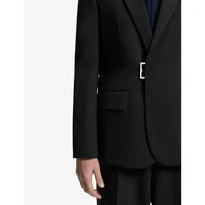 Hugo Slim-fit Metal-buckle Woven Blazer