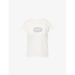 MOTHER The Lil Sinful Logo Cotton-and-linen T-shirt Patch - Patch Mother