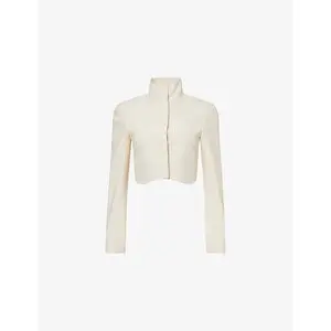 Alaïa Scallop-trim Cropped Wool Jacket