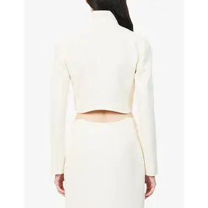 Alaïa Scallop-trim Cropped Wool Jacket