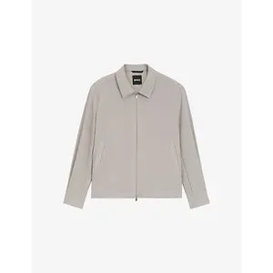 BOSS Collared Relaxed-fit Wool Jacket