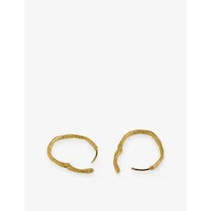 Monica Vinader Antica Textured Slim Medium Hoops