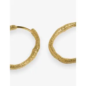 Monica Vinader Antica Textured Slim Medium Hoops