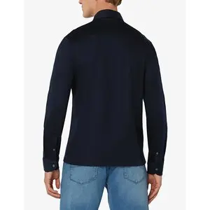 Boggi Milano Long-sleeve Supima-cotton Polo Shirt