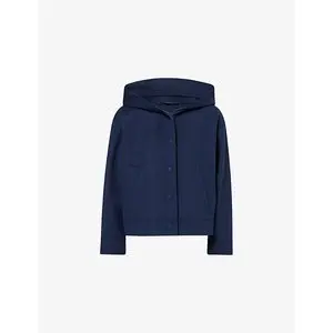 Max Mara Boxy-fit Hooded Wool-blend Jacket - Blu