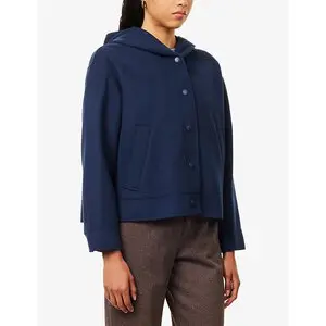 Max Mara Boxy-fit Hooded Wool-blend Jacket