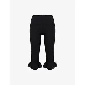 Jacquemus Le Playa Frilled Jersey Bermuda Shorts - Black