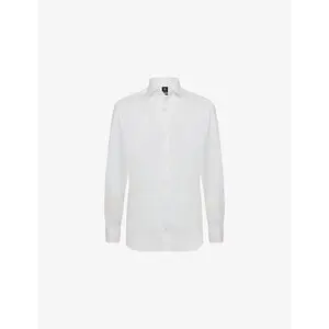 Boggi Milano Pinpoint Regular-fit Cotton Shirt - White