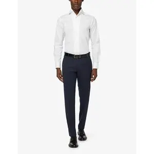 Boggi Milano Pinpoint Regular-fit Cotton Shirt - White