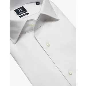 Boggi Milano Pinpoint Regular-fit Cotton Shirt - White