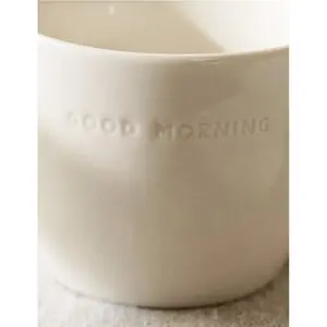 THE WHITE COMPANY Good Morning Porcelain Mug 8.5cm