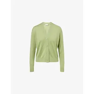 Max Mara Regular-fit V-neck Wool-blend Cardigan - Green