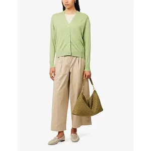 Max Mara Regular-fit V-neck Wool-blend Cardigan