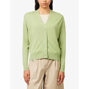 Max Mara Regular-fit V-neck Wool-blend Cardigan