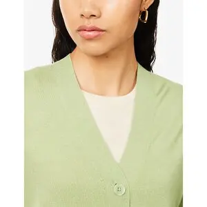 Max Mara Regular-fit V-neck Wool-blend Cardigan