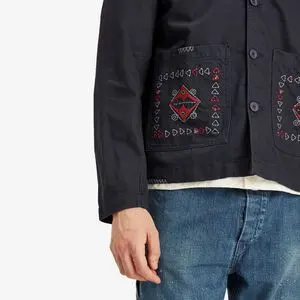 WAX LONDON Mews Embroidered Linen Jacket
