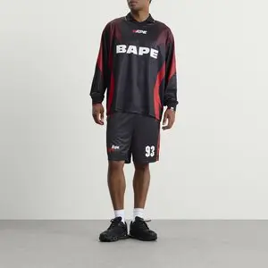 A BATHING APE Ape Flame Football Shorts