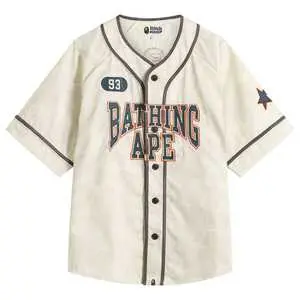 A BATHING APE Solid Camo Baseball Shirt