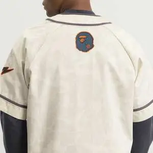 A BATHING APE Solid Camo Baseball Shirt