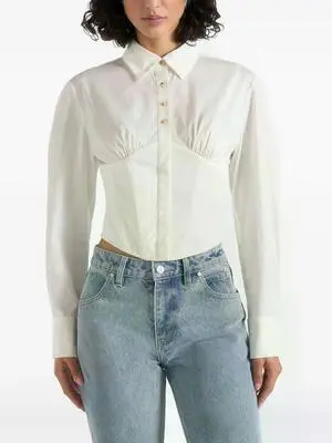 Manière De Voir Maniere De Voir Margot Cotton Corset Shirt - White