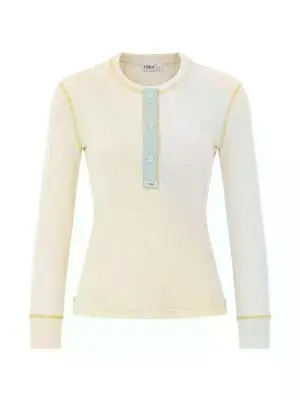 Chloé Henley-neck Cotton Sweater