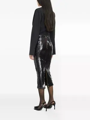 ROTATE BY BIRGER CHRISTENSEN Sequined Pencil Skirt - Brown