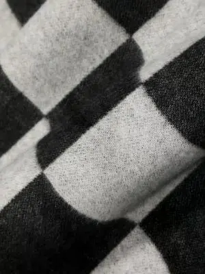 Amiri Checkerboard-pattern Knit Scarf
