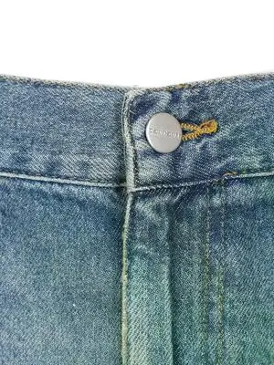 Carhartt Work In Progress Paint-splatter Denim Mini Skirt