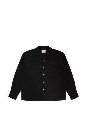 SON OF THE CHEESE Open-collar Long-sleeve Shirt - Black