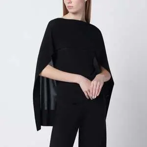Alberta Ferretti Top With Chiffon Sleeves - Black