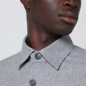 XACUS Gray Overshirt Jacket In Wool Blend