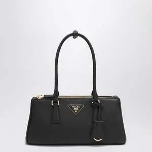 Prada Medium Leather Galleria Bag - Black