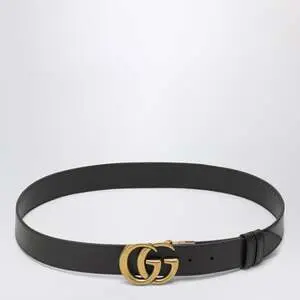 Gucci Reversible /brown Leather Belt With Double G Buckle