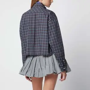 Miu Miu Cocoa Tartan Shirt