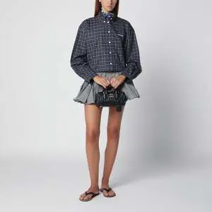 Miu Miu Cocoa Tartan Shirt