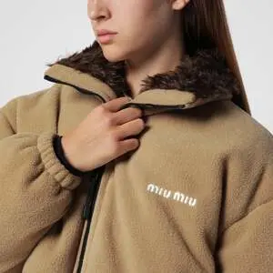 Miu Miu Camel Fleece Down Jacket