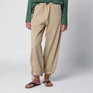 Miu Miu Garment-dyed Gabardine Trousers - Beige