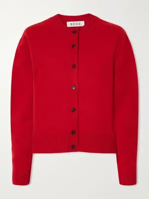 RÓHE Merino Wool-blend Cardigan - Red