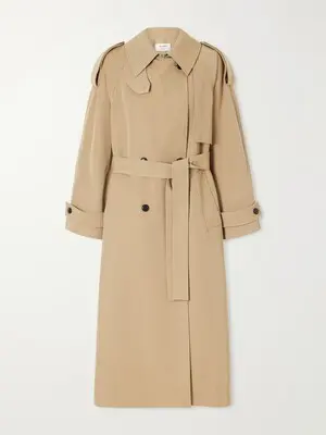 RÓHE Classic Double-breasted Gabardine Trench Coat - Neutrals