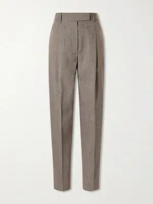 RÓHE Daria Wool-blend Tapered Pants - Brown