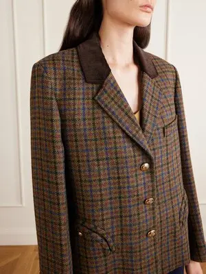 BLAZÉ MILANO Checked Wool Blazer